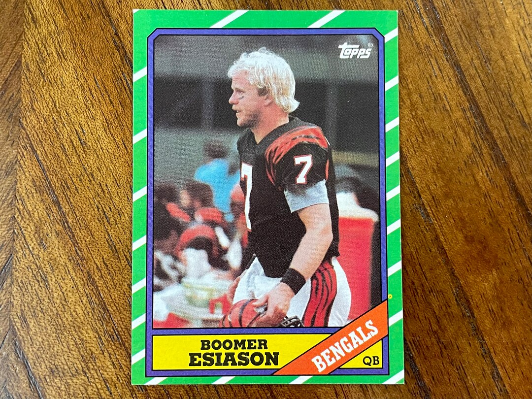 1986 Boomer Esiason RC Topps Football Card #255, Sharp Corners, No ...