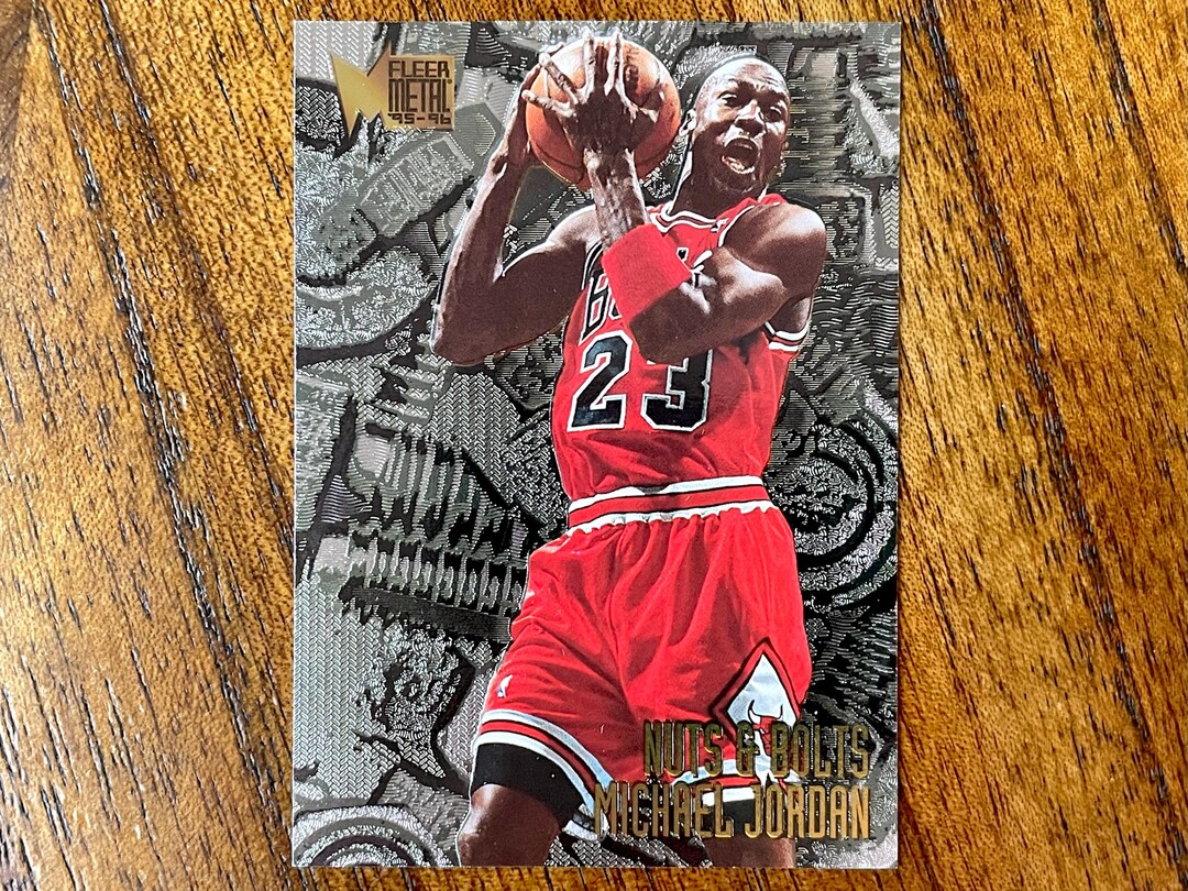 1995 Michael Jordan Fleer Metal Nuts & Bolts Card 212, Sharp Corners ...
