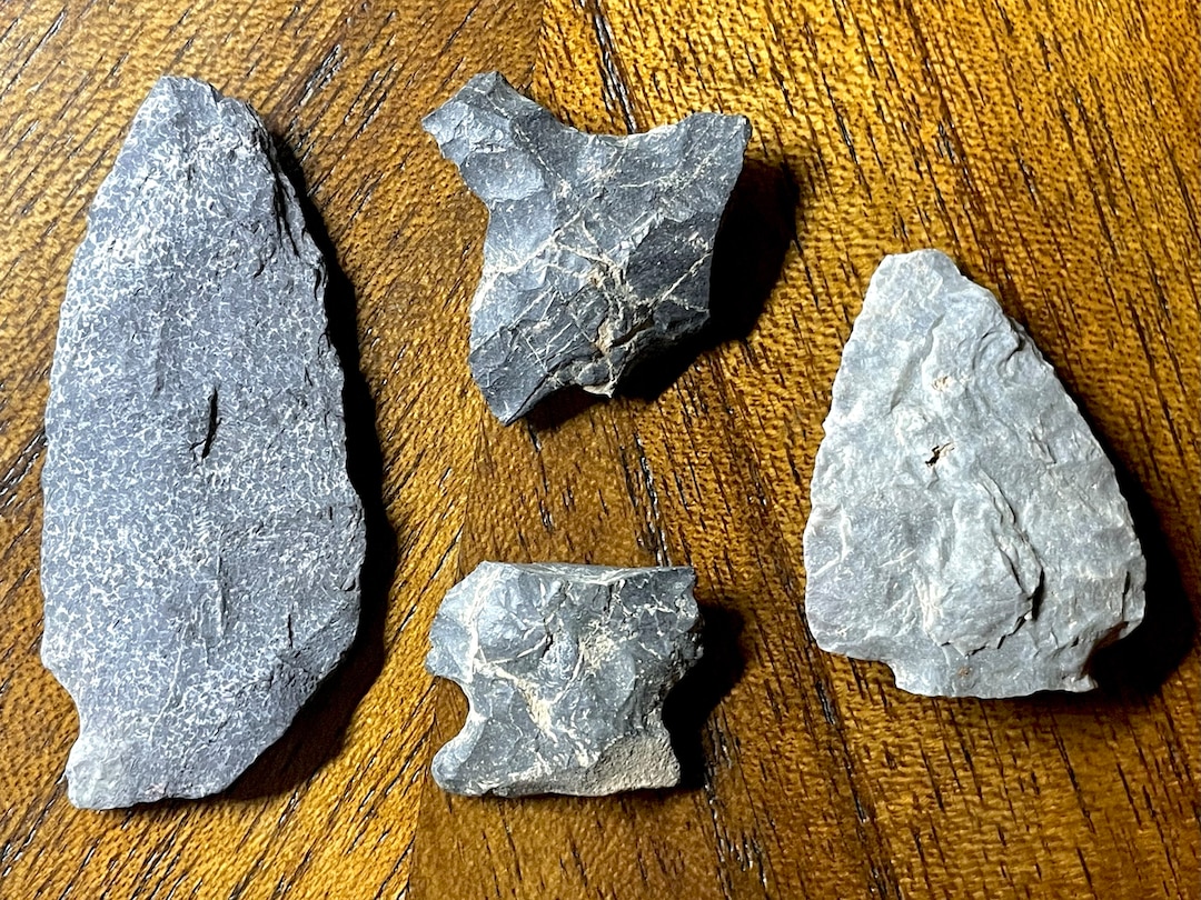 Antique Authentic Flint Native American Artifacts, Possible Sioux or ...