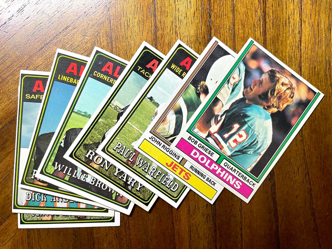 1974 Bob Griese, John Riggins, Paul Warfield, Ron Yary HOF Legends Lot ...