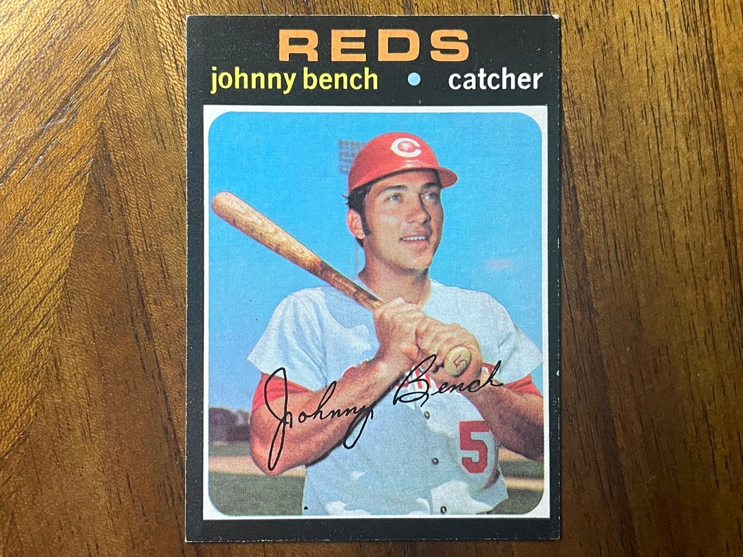 1971 Johnny Bench Topps Baseball Card #250, No Creases - Etsy