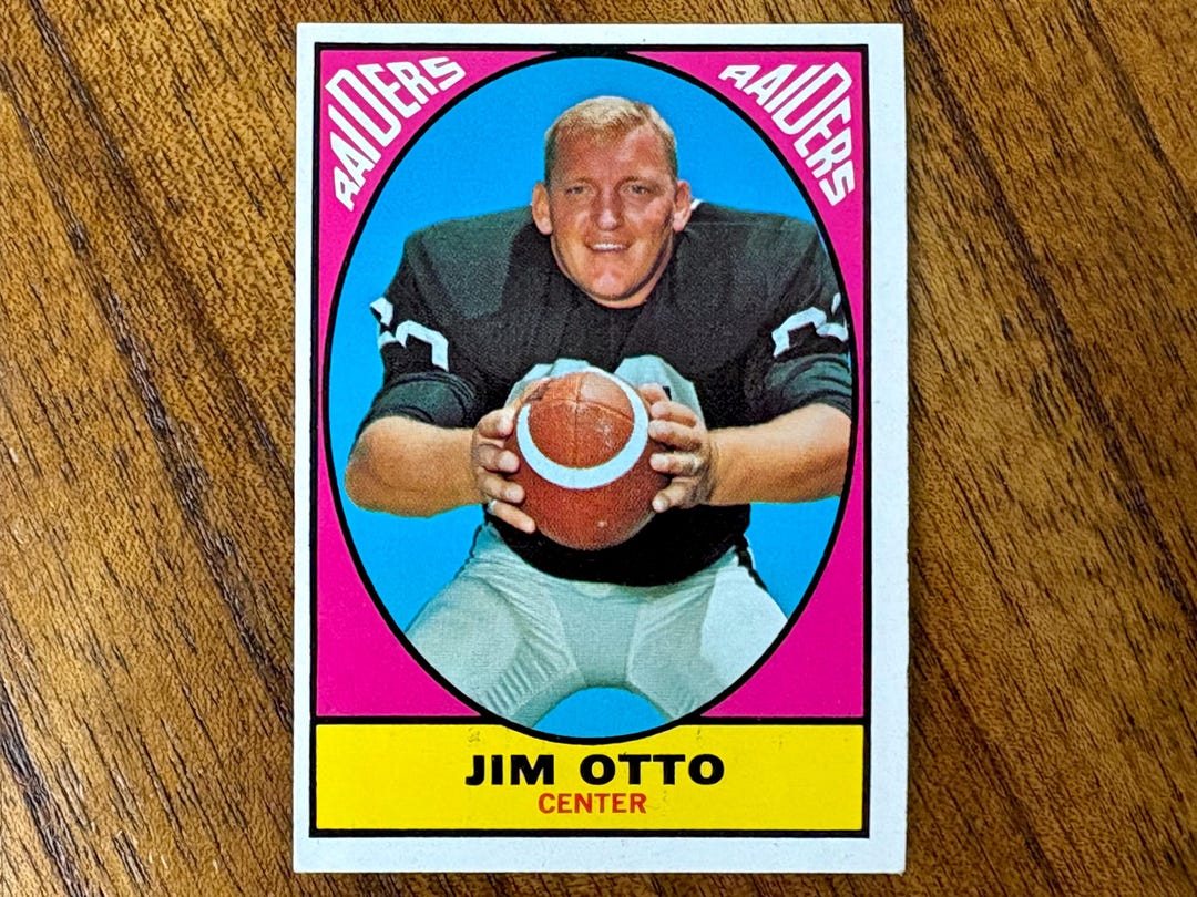 1967 Topps Jim Otto Football Card #105, No Creases - Etsy