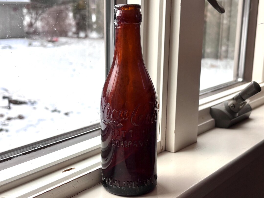 Early 1900’s Amber Coca-cola Cola Soda Bottle, Wheeling, WV, No Large ...