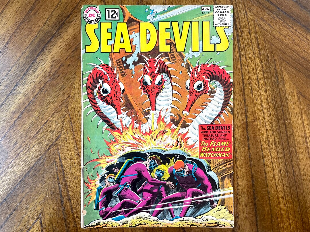 1962 Sea Devils Issue #6, the Flame Headed Watchman, Silver Age Comic - Etsy