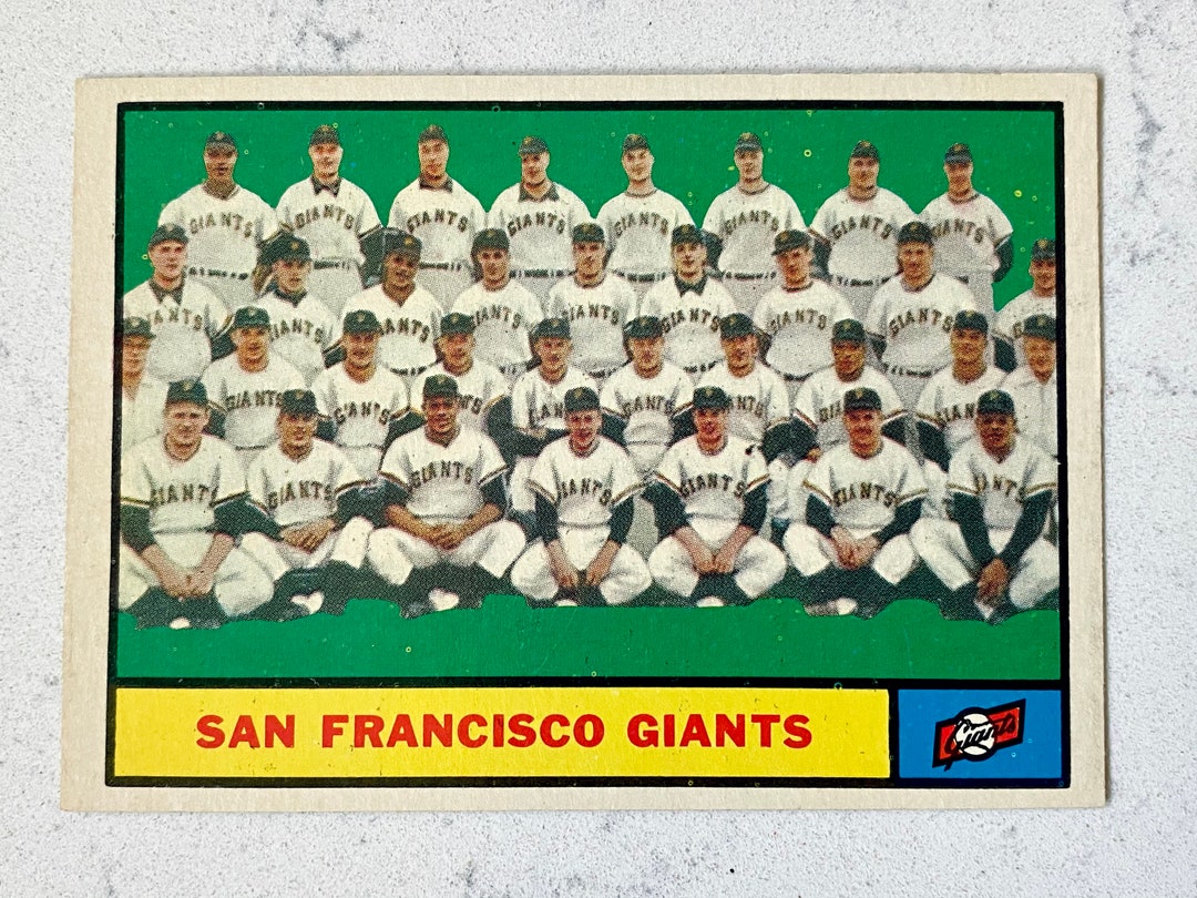 1961 San Francisco Giants Topps Baseball Team Card #167, No Creases ...