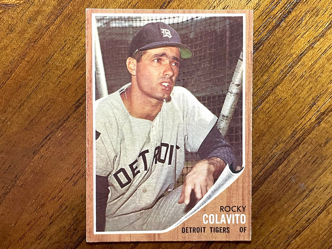 1962 Rocky Colavito Topps Baseball Card #20, No Creases TC - Etsy