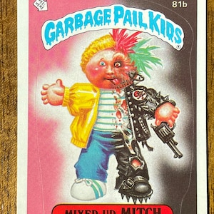 1985 Mixed up Mitch 2 Star 81b Garbage Pail Kid Series 2 Card, Sharp ...