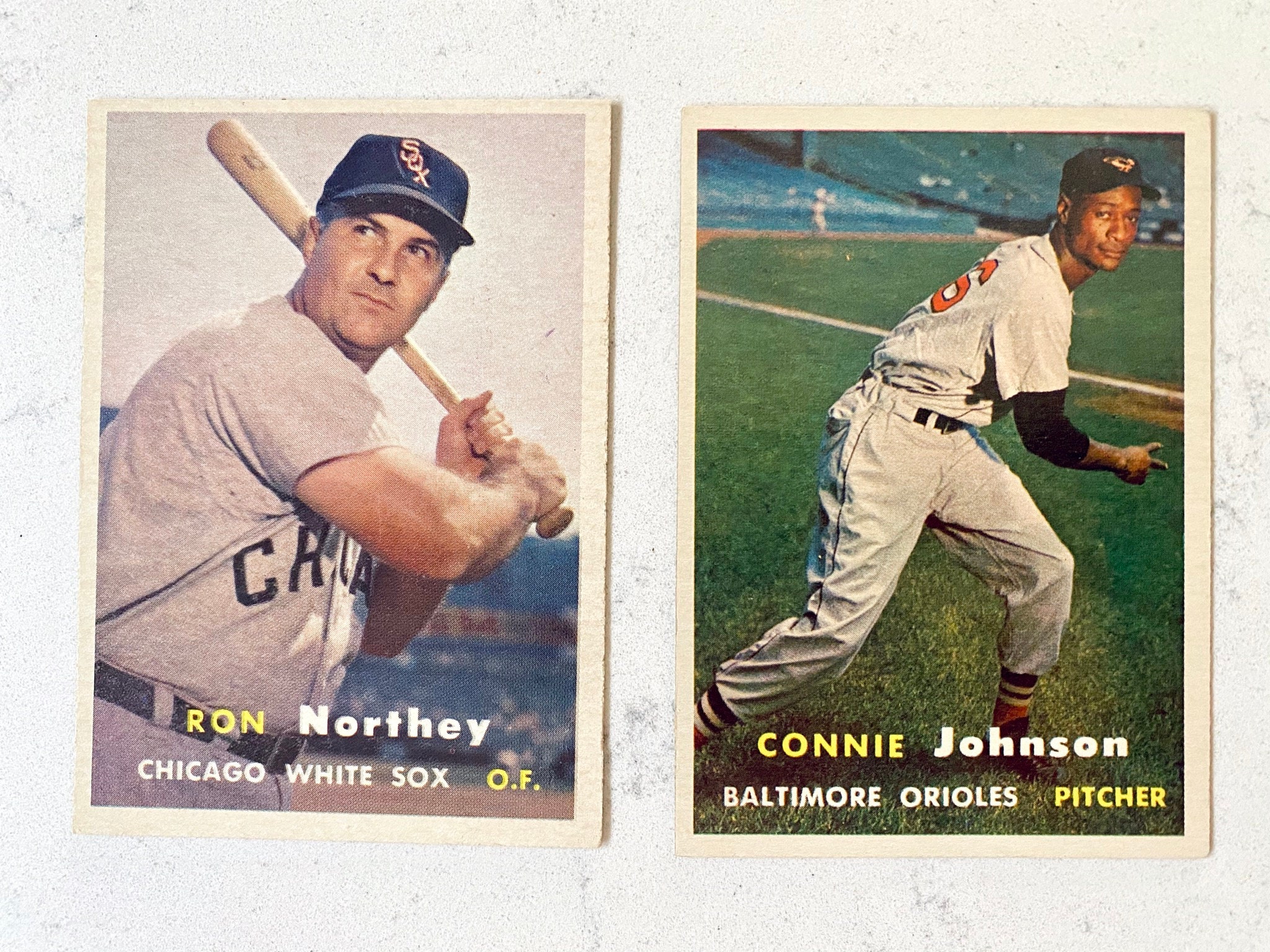 Ron Northey #31 1957 Topps Baseball cards Connie Johnson #43 ...