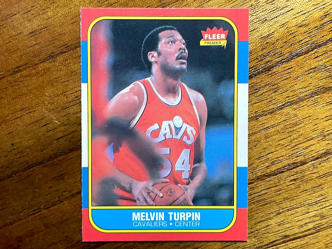 1986 Fleer Basketball Card Mel Turpin #116, Sharp Corners, No Creases ...