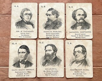 Authors Card Game | Etsy