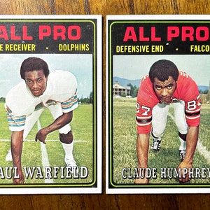 1974 Bob Griese, John Riggins, Paul Warfield, Ron Yary HOF Legends Lot ...