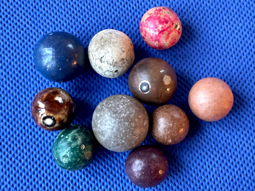 Late 1800s-early 1900s Clay Marble Lot (10), 2 Bennington Lot A - Etsy