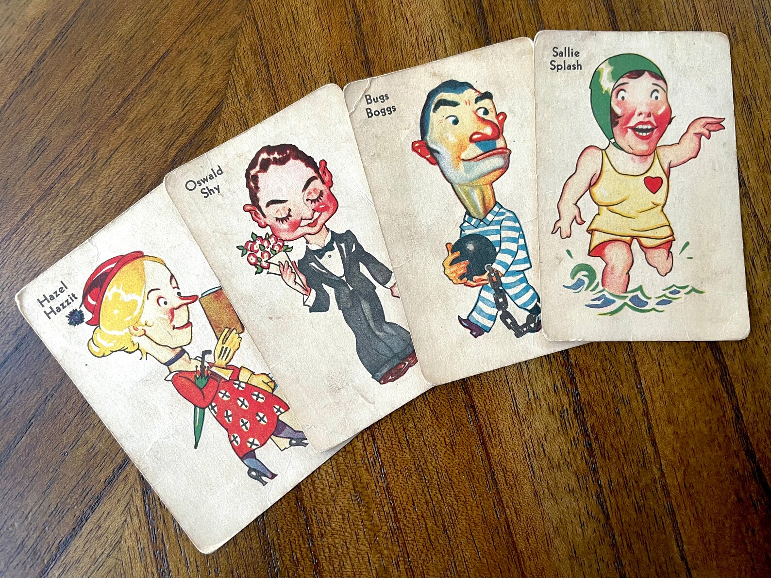 Antique 1920s Old Maid Whitman Playing Cards Lot 4 - Etsy