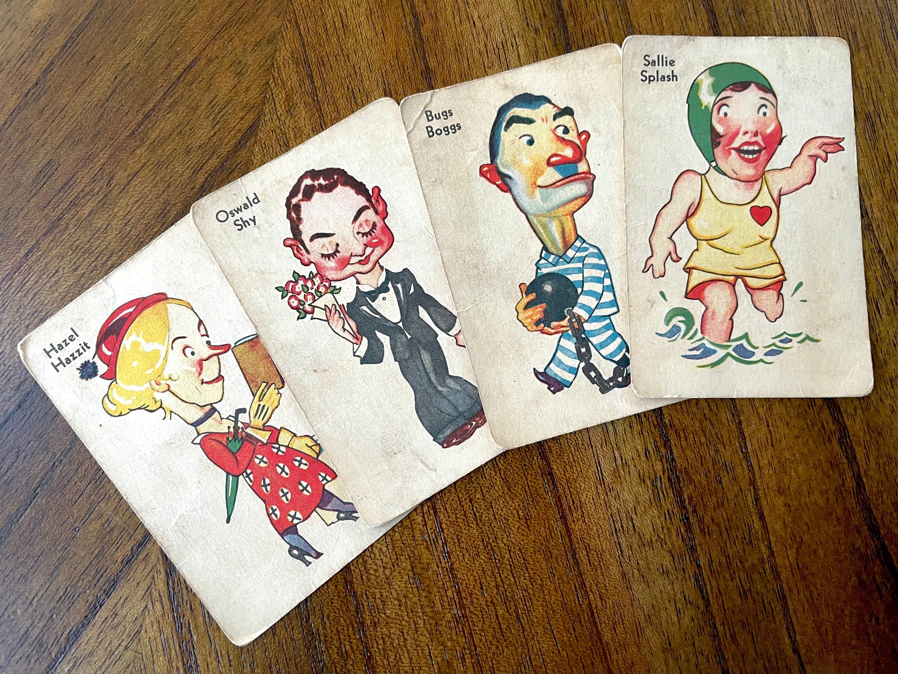 Antique 1920s Old Maid Whitman Playing Cards Lot 4 - Etsy