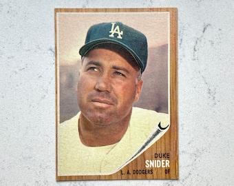 Baseball Card Duke Snider - Etsy