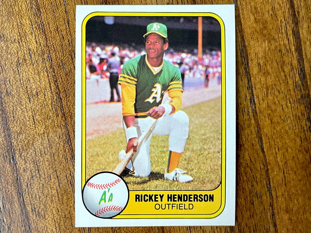 1981 Ricky Henderson Fleer Baseball Card, Sharp Corners, No Creases ...