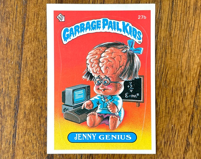 1985 Jenny Genius Garbage Pail Kids Series 1 Card #27b, No Creases or ...