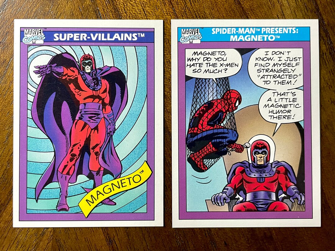 1990 Magneto Marvel Impel Comic Cards, Sharp Corners, No Creases - Etsy