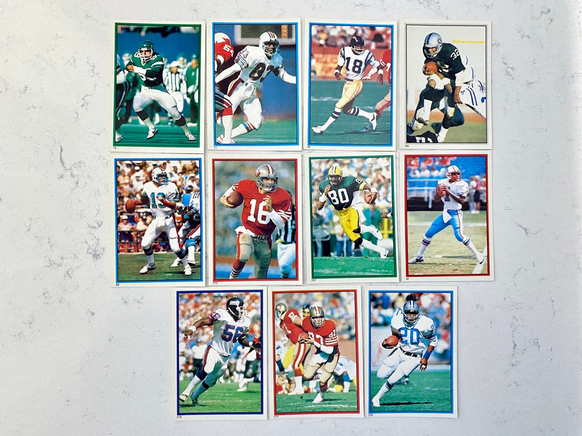 1985 Topps NFL Mini-stickers Lot 11 Warren Moon RC Dan - Etsy