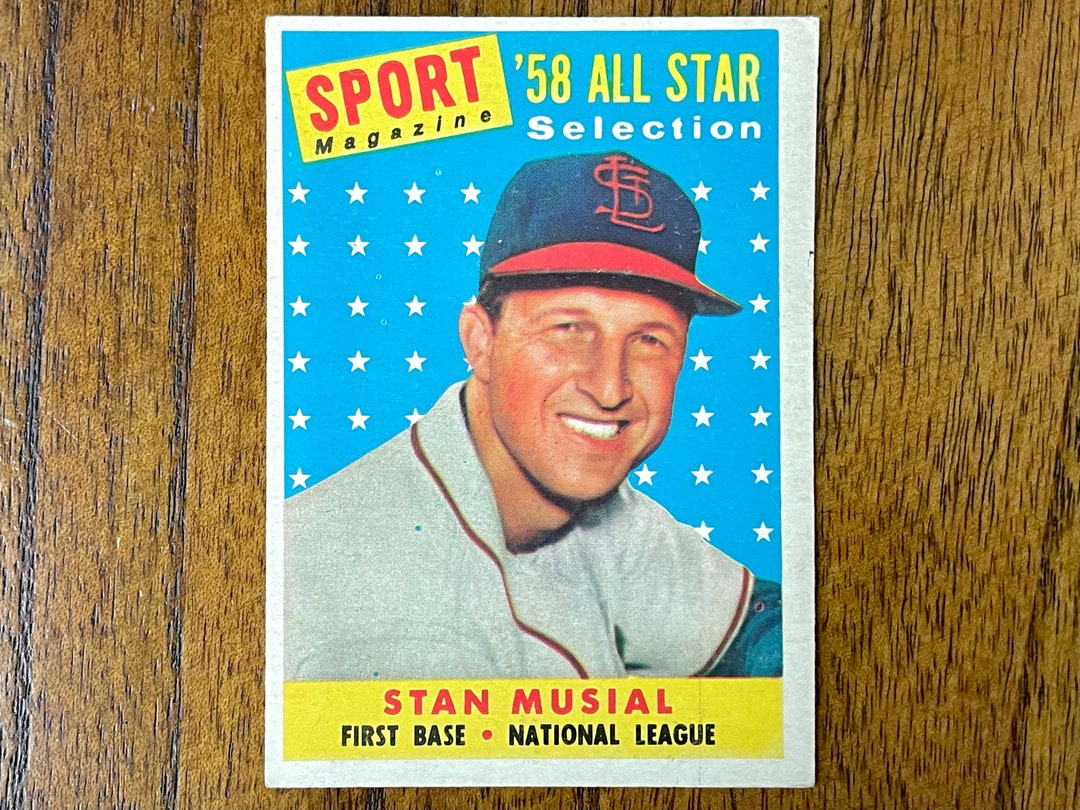 1958 Stan Musial All-star Topps Baseball Card #476, No Creases TC - Etsy
