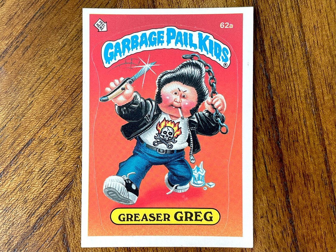 1985 Two Star Greaser Greg 62a Garbage Pail Kid Series 2 Card, No ...