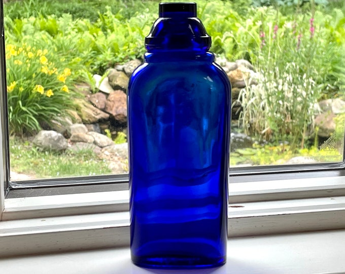 Early 1900’s Cobalt Blue Optrex Cobalt Eye Wash Bottle With Bath Cup ...