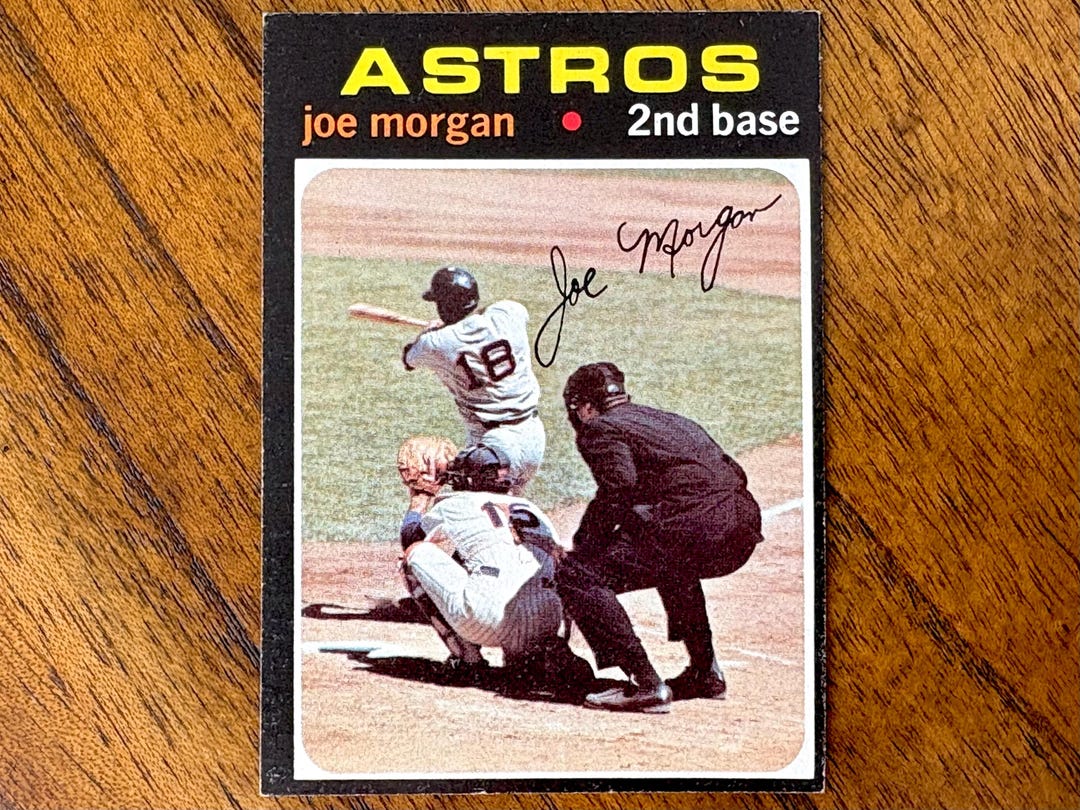 1971 Joe Morgan Topps Baseball Card #264, Sharp Corners, No Creases - Etsy