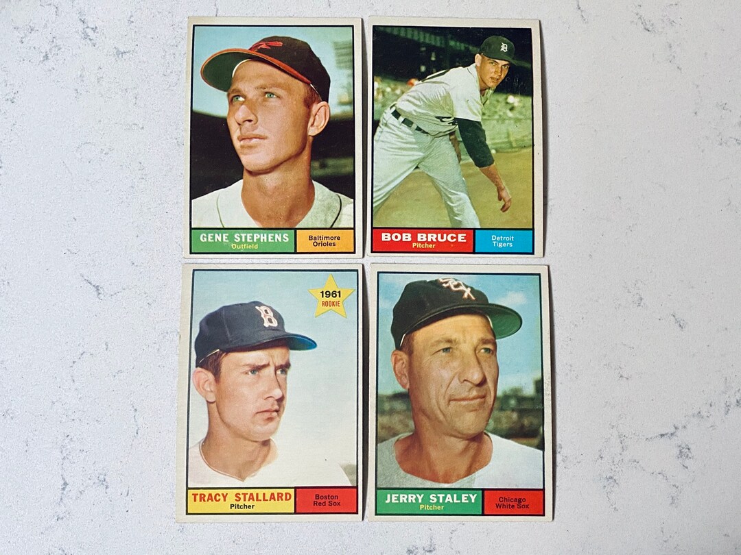 1961 Topps Baseball Cards, Terry Stallard #81, Bob Bruce #83, Gene ...