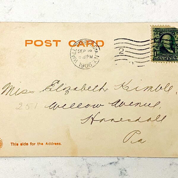 Rare Postcard With Benjamin Franklin Stamp - Etsy