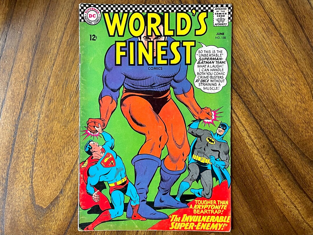 1966 Worlds Finest Issue 158, the Invulnerable Super-enemy, Superman ...
