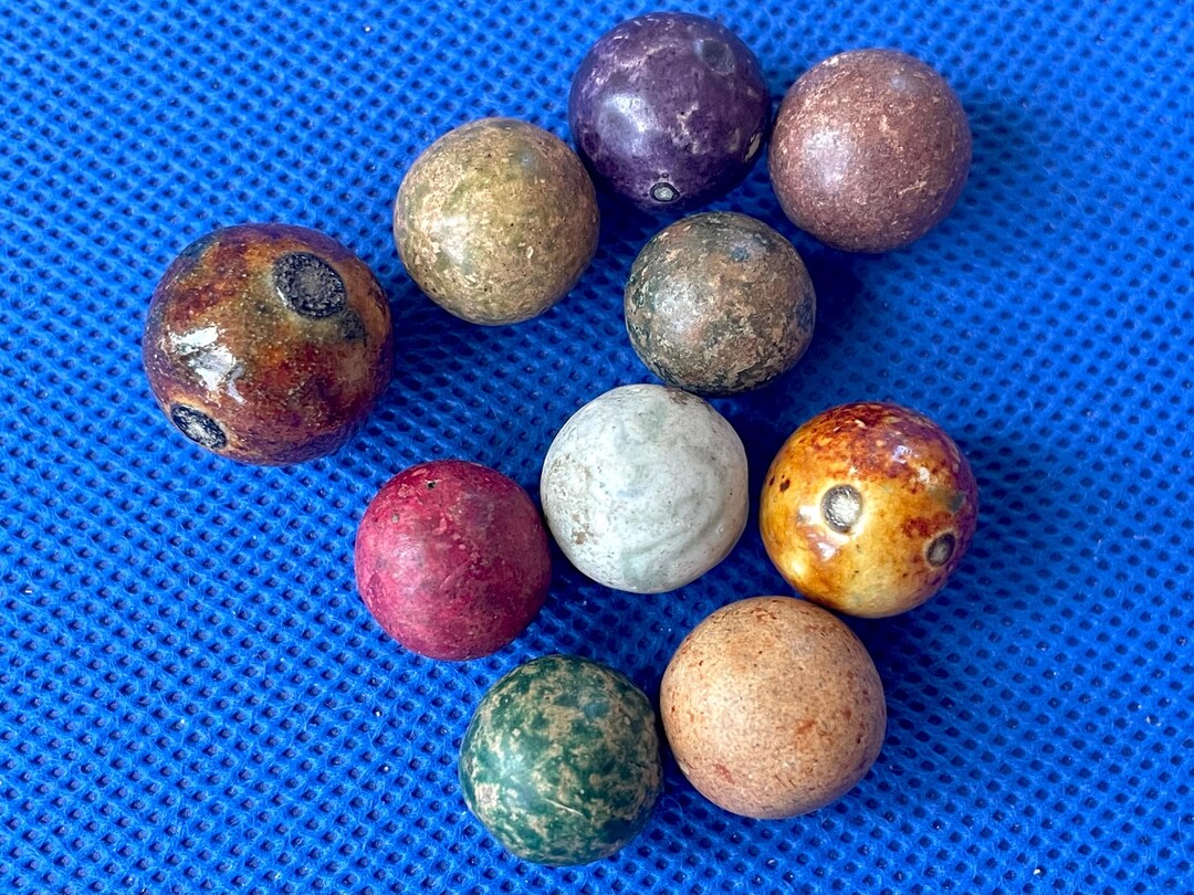 Late 1800s-early 1900s Clay Marble Lot 10, 2 Bennington Lot C - Etsy
