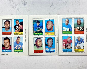 1969 Football Cards - Etsy