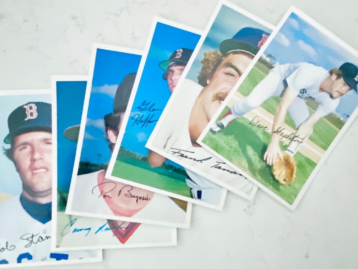 1981 5x7 Topps Jumbo Red Sox Photo Cards Lot 12 in excellent | Etsy