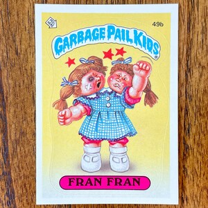 1985 Two Star ** Fran Fran 49b Garbage Pail Kid Series 2 Card, Sharp ...
