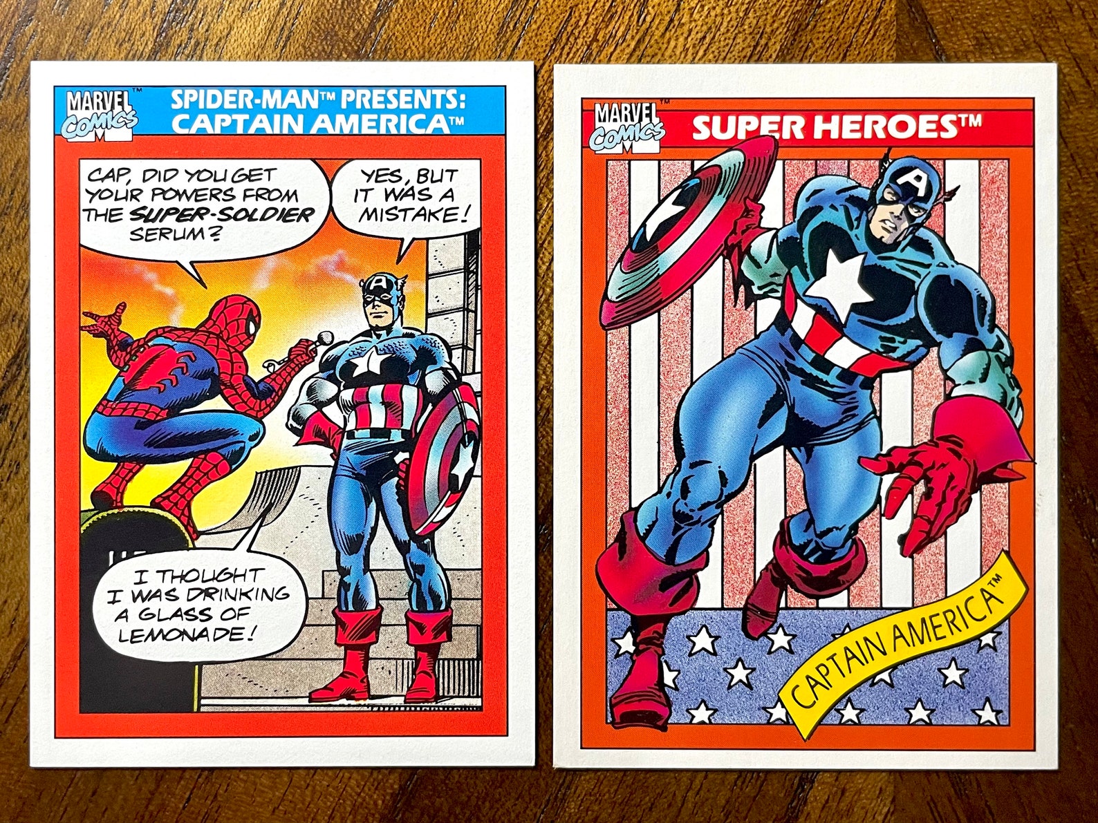 1990 Captain America Marvel Impel Cards No Creases - Etsy