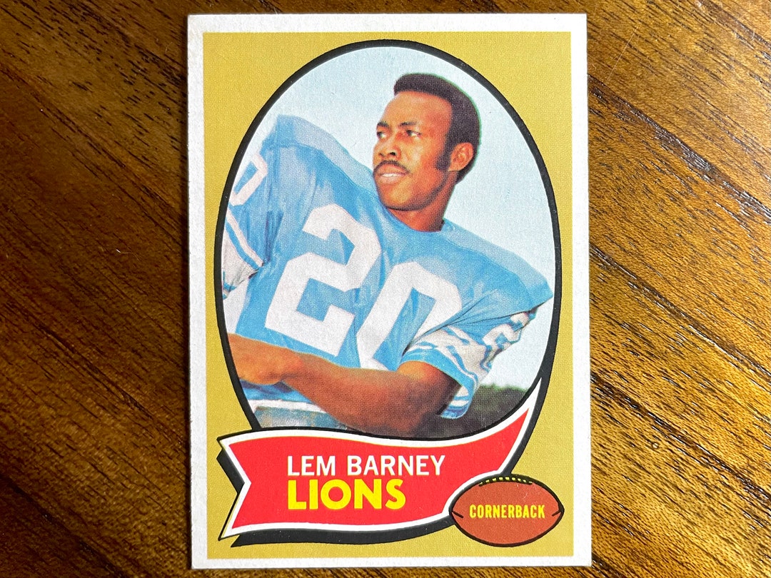 1970 Lem Barney Topps Football RC Card #75, No Creases - Etsy