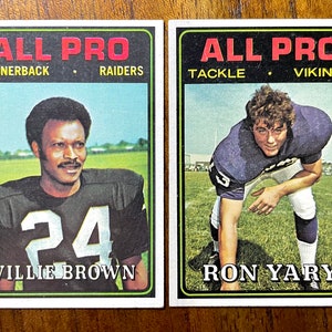 1974 Bob Griese, John Riggins, Paul Warfield, Ron Yary HOF Legends Lot ...