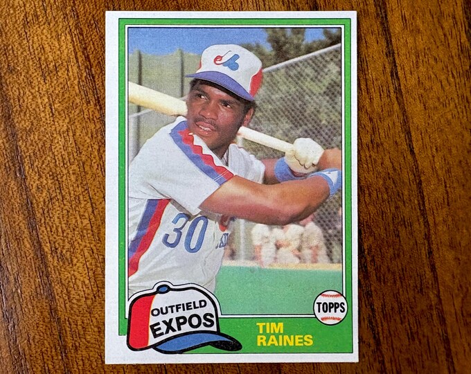 1981 Tim Raines Topps Traded RC #816, Sharp Corners, No Creases ...