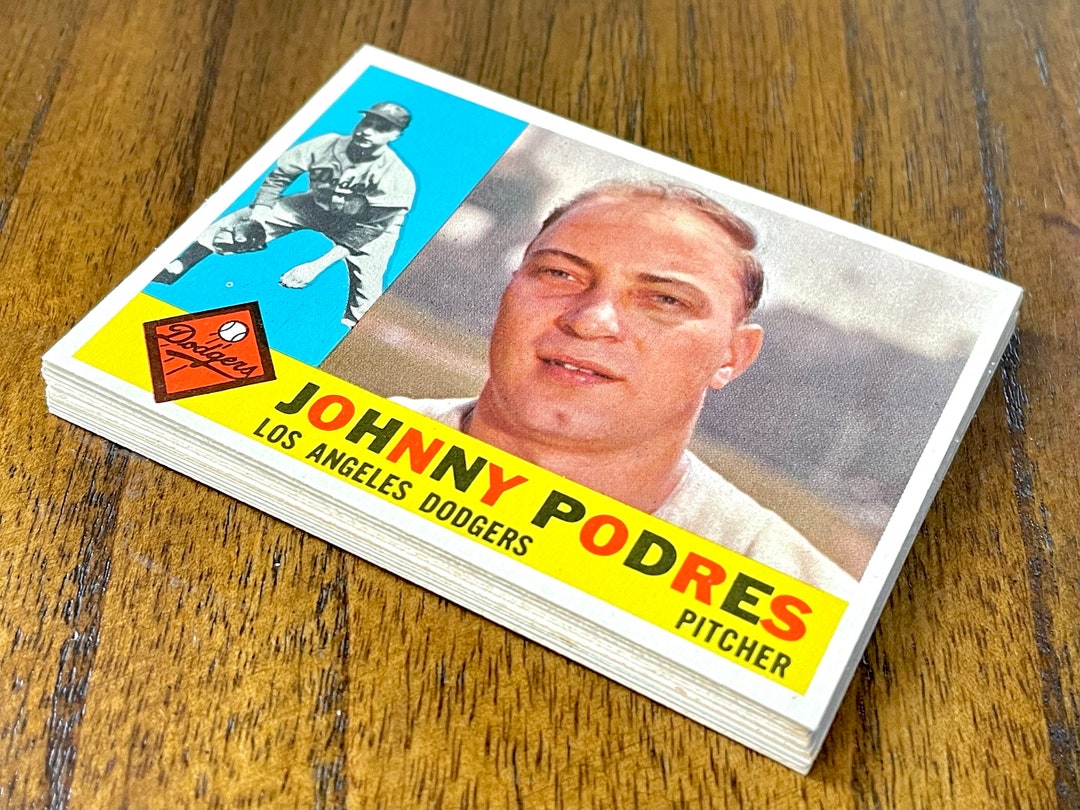 1960 Topps Baseball Card Lot (12 Total), Johnny Podres, Hoyt Wilhelm ...