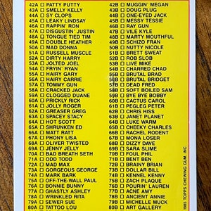 1985 Two Star ** Vile Kyle #47b Garbage Pail Kid Series 2 Card, Sharp ...