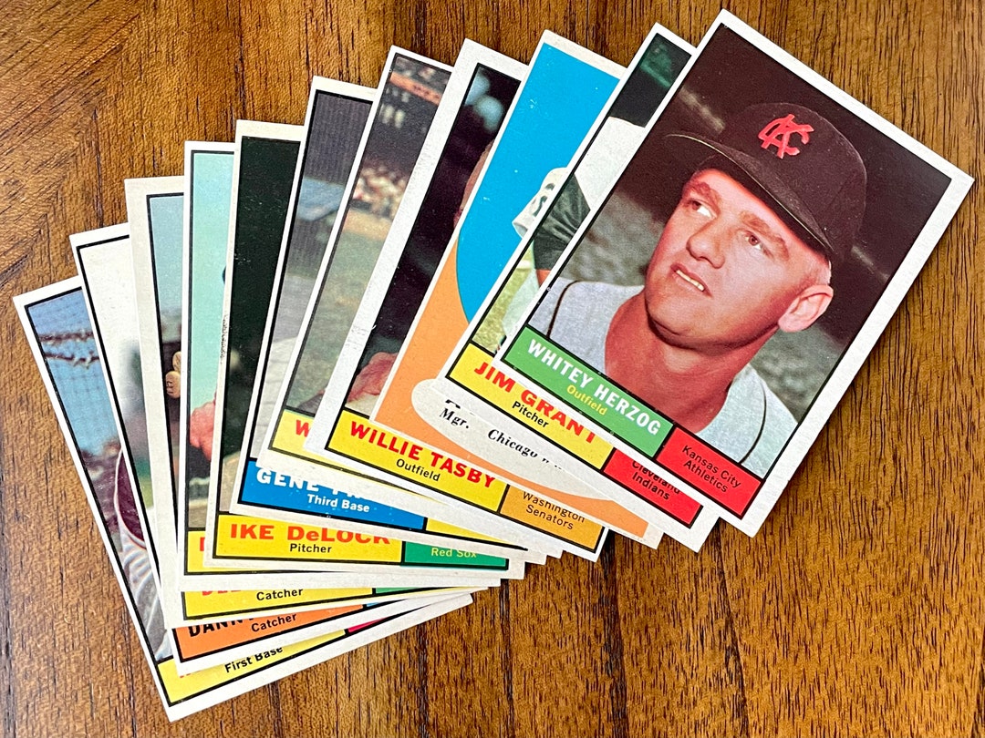 1961 Higher Grade Topps Baseball Card Lot (11), Whitey Herzog, High ...