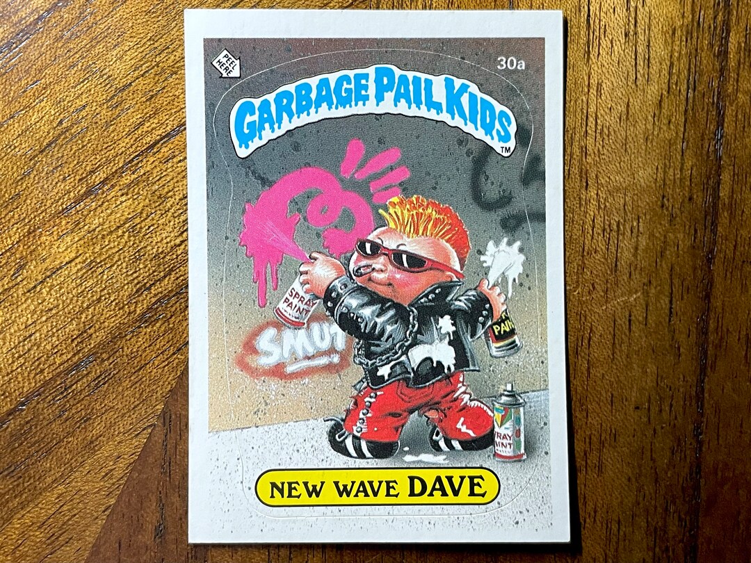 1985 New Wave Dave Garbage Pail Kids Series 1 Card 30a, No Creases or ...