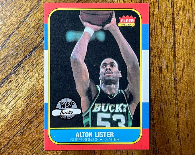 1986 Alton Lister Fleer Basketball Card #64, Sharp Corners, No Creases ...