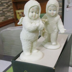 2, Snowbaby Figurines, Vintage Snowbabies, Dept 56, Christmas Figurine ...