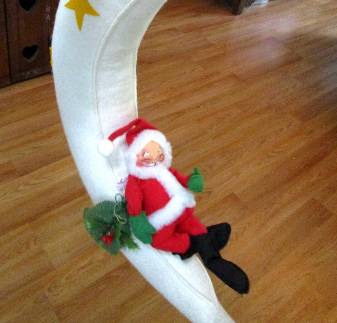 1981 Annalee Moon Santa Crescent Moon Christmas Annalee - Etsy