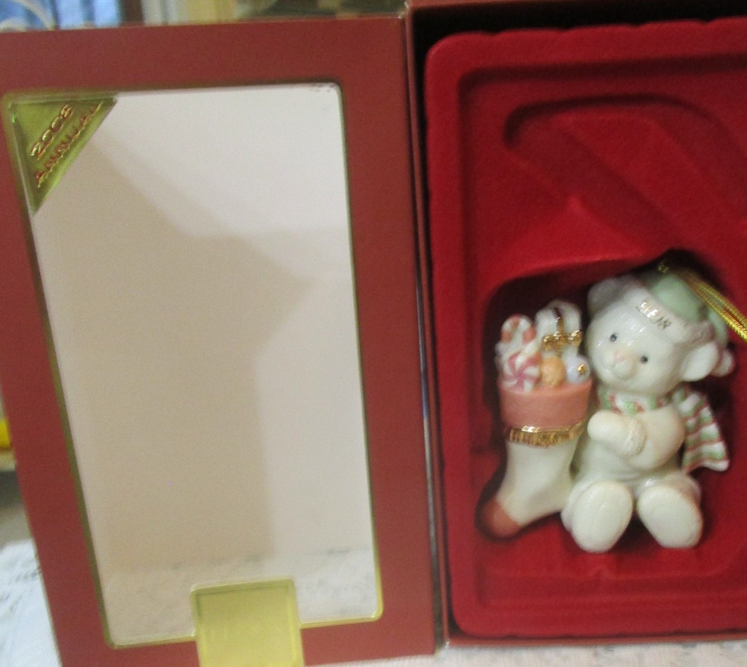 Lenox Teddy Bear, Christmas Ornament, Lenox Ornament, Lenox Christmas ...