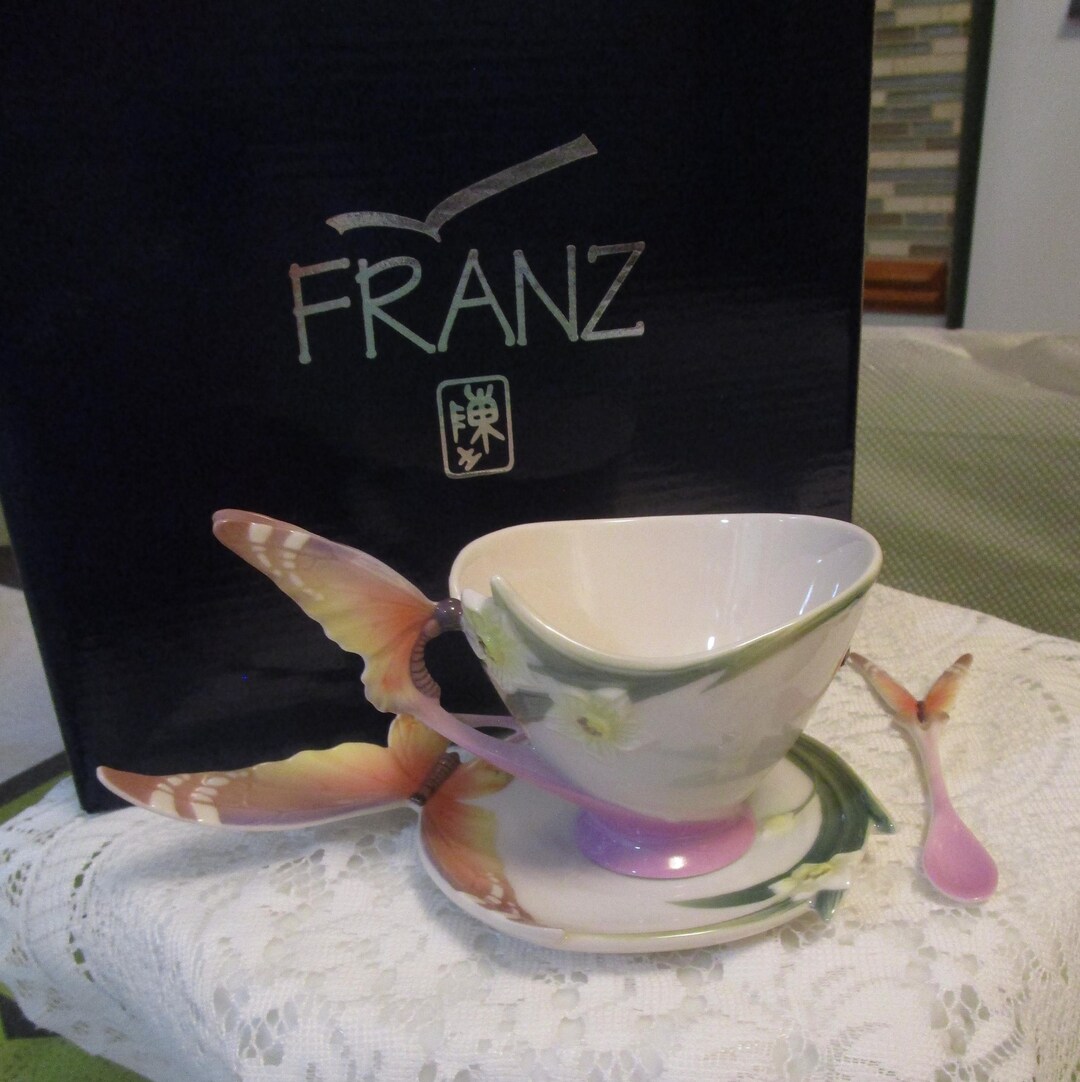 Franz Teacup, Butterfly Teacup, Franz Porcelain, Vintage Teacup, Jen ...