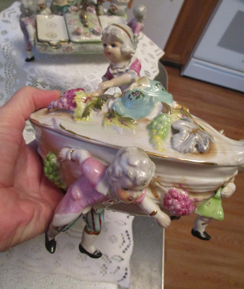 10 PC, Shafford China, Colonial Kids, Shafford Vase, Candlestick ...