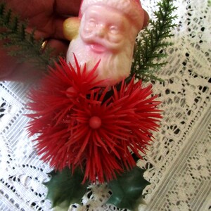 Mistletoe Santa Mistletoe Plastic Santa Vintage Christmas - Etsy