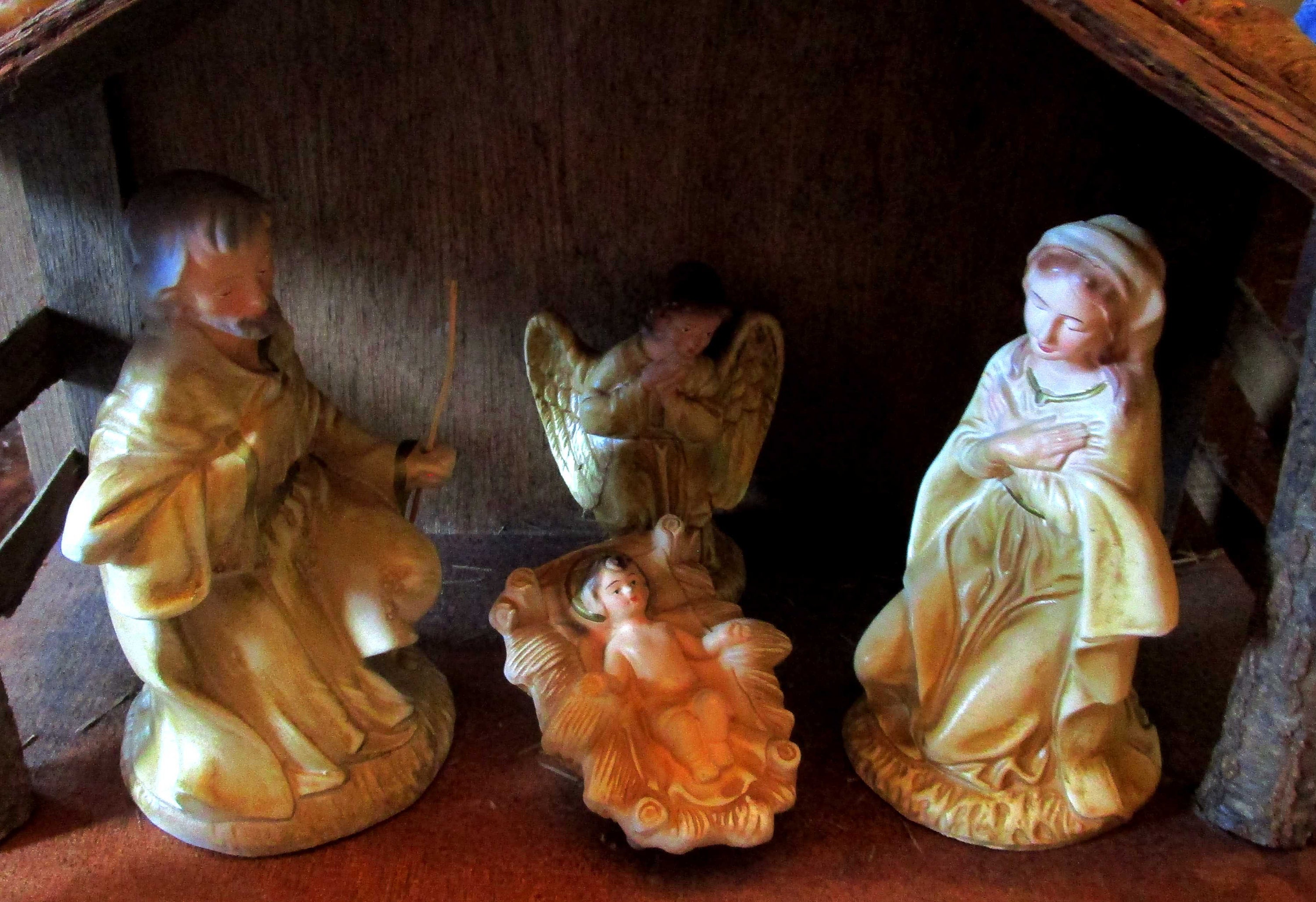 Nativity Set Paper Mache Vintage Nativity Vintage - Etsy